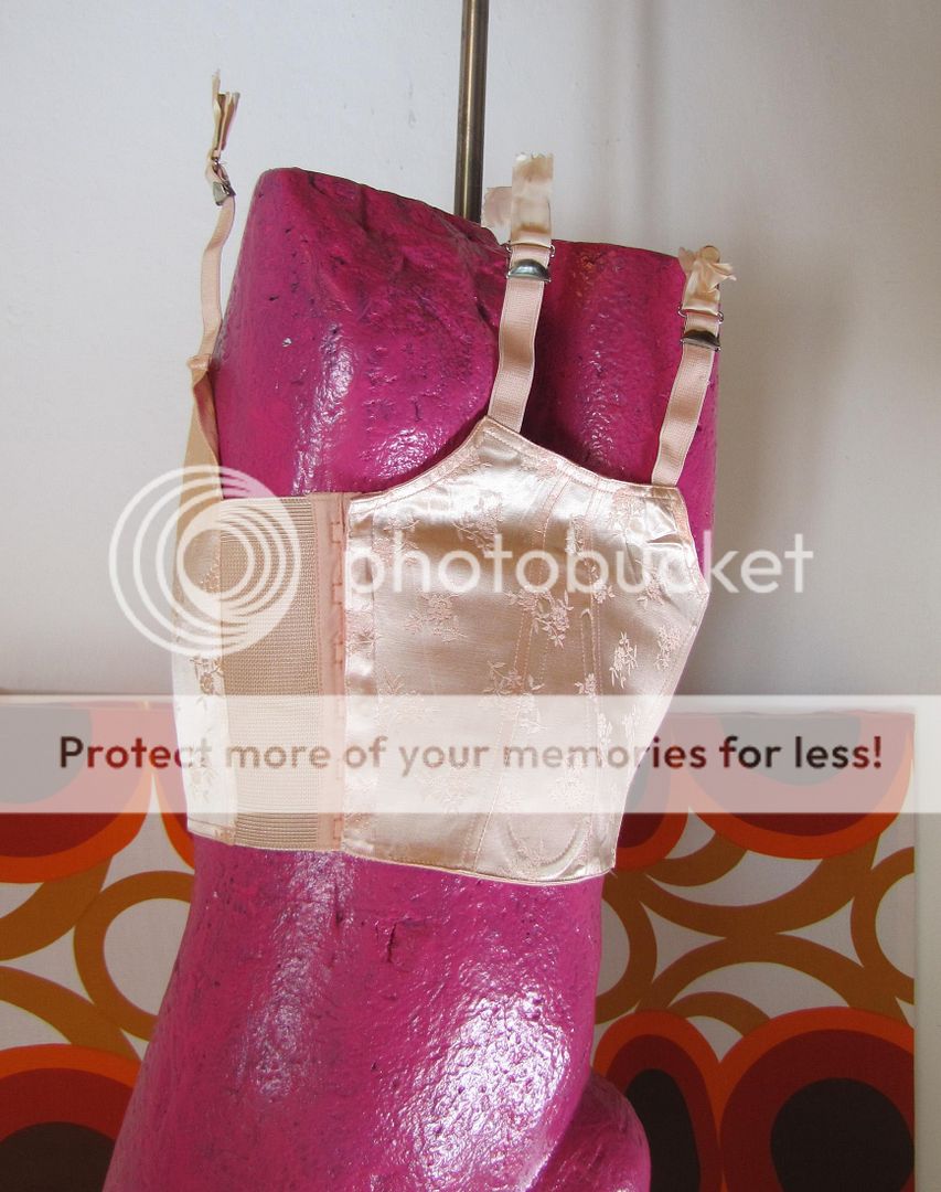 Vintage Hüfthalter Satin Mieder Korsett Girdle Gaine 50er Jahre GR: 36 ...